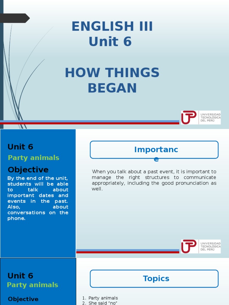 English 3 - Unit 6 - LESSON 1 | PDF