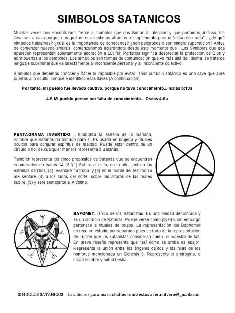 Simbolos Satanicos | PDF | Satán | satanismo