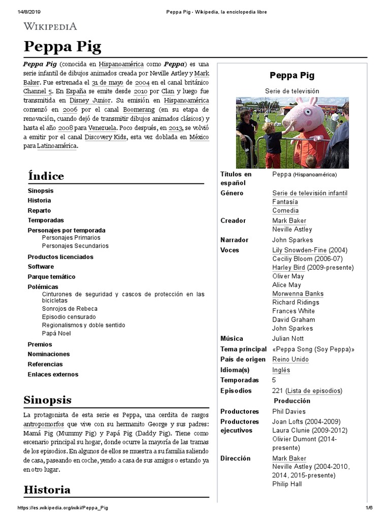 Peppa Pig | PDF | Entretenimiento | Televisión