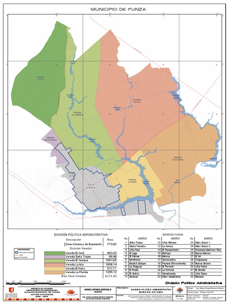 Mapa Division Politico Administrativa Funza | PDF