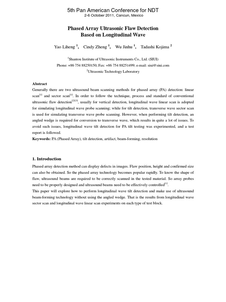 Phased Array Pdf Ultrasound Waves