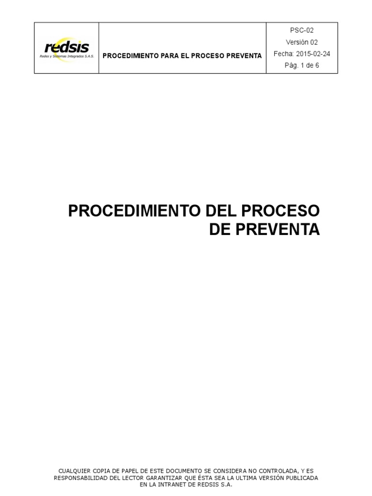 PSC-02 Procedimiento para El Proceso Preventa Ver 2 | PDF | Arquitecto ...