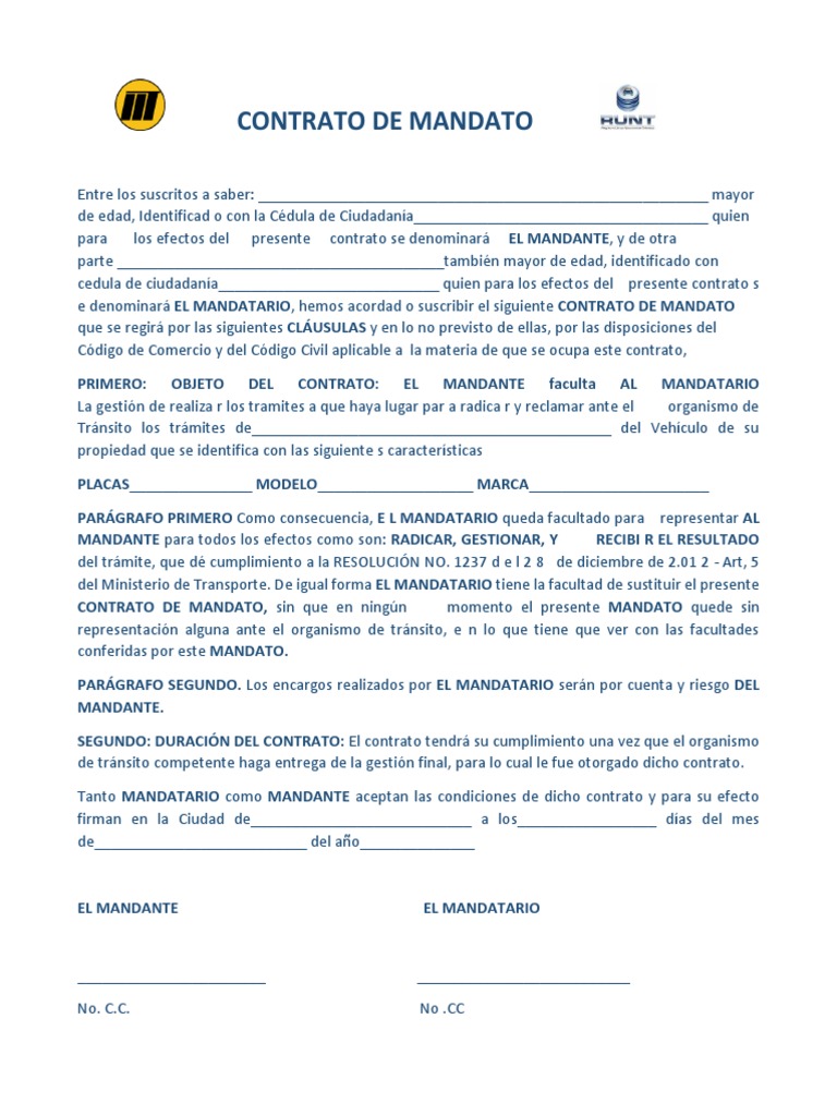 Contrato de Mandato | PDF