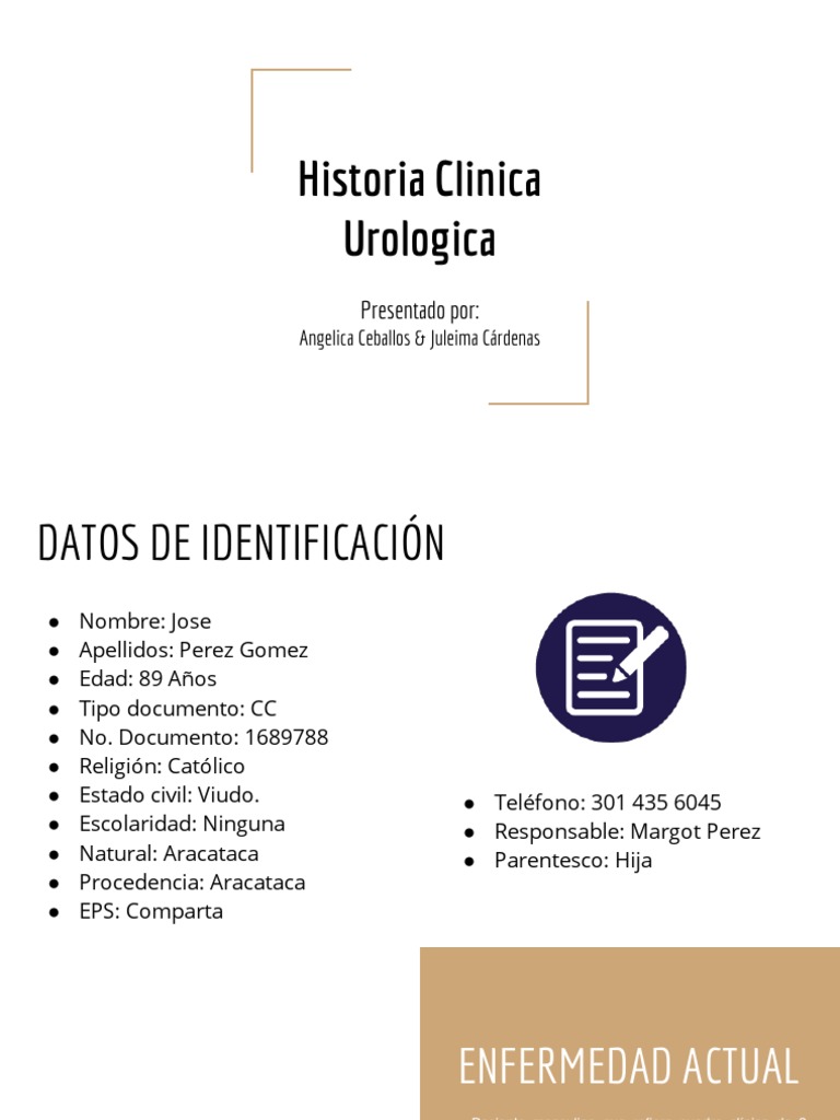 Presentación HC Urologia | PDF | Diagnostico medico | Sodio