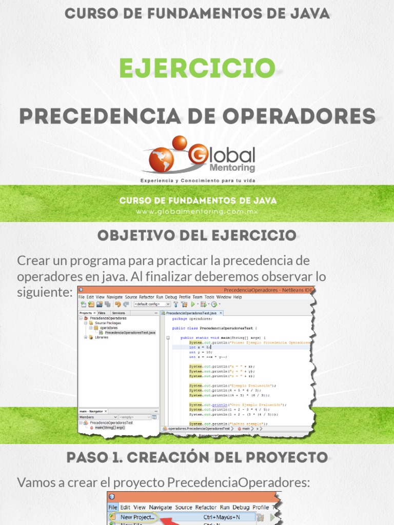 025 CFJ-B-Ejercicio-Precedencia-de-Operadores-en-Java PDF | PDF | Java (lenguaje de programación ...