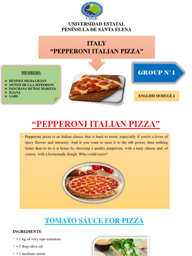 Pizza de Pepeeroni-Italy | PDF | Pizza | Dough