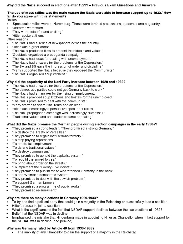 Nazi Electoral Success 1929-1932 | PDF | Nazi Party | Adolf Hitler