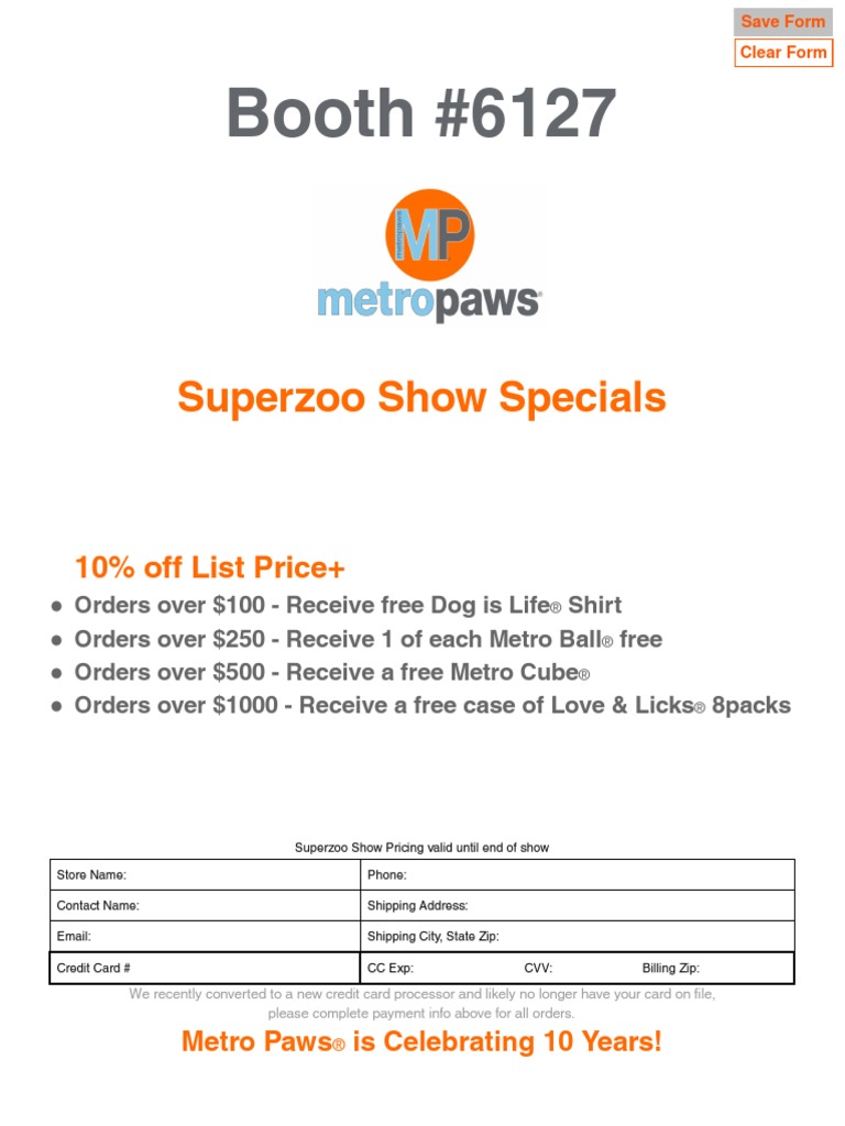 Metro PAws SuperZoo 2019 Specials | PDF | Business