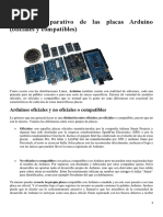 Comparativa Arduinos | PDF | Arduino | Microcontrolador