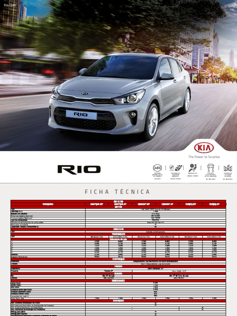 Ficha Rio Sedan | PDF | Airbag | Estilos de carrocería