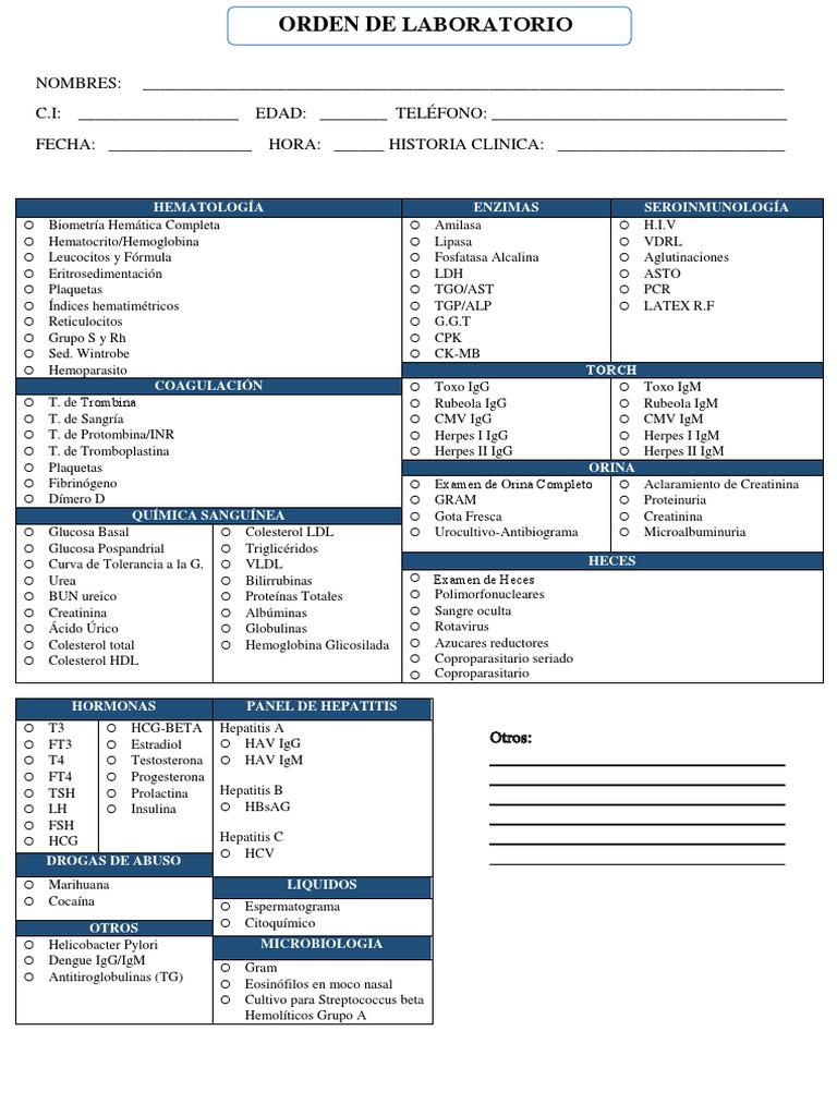 Examen de Laboratorio PDF | Sangre | Fluidos corporales