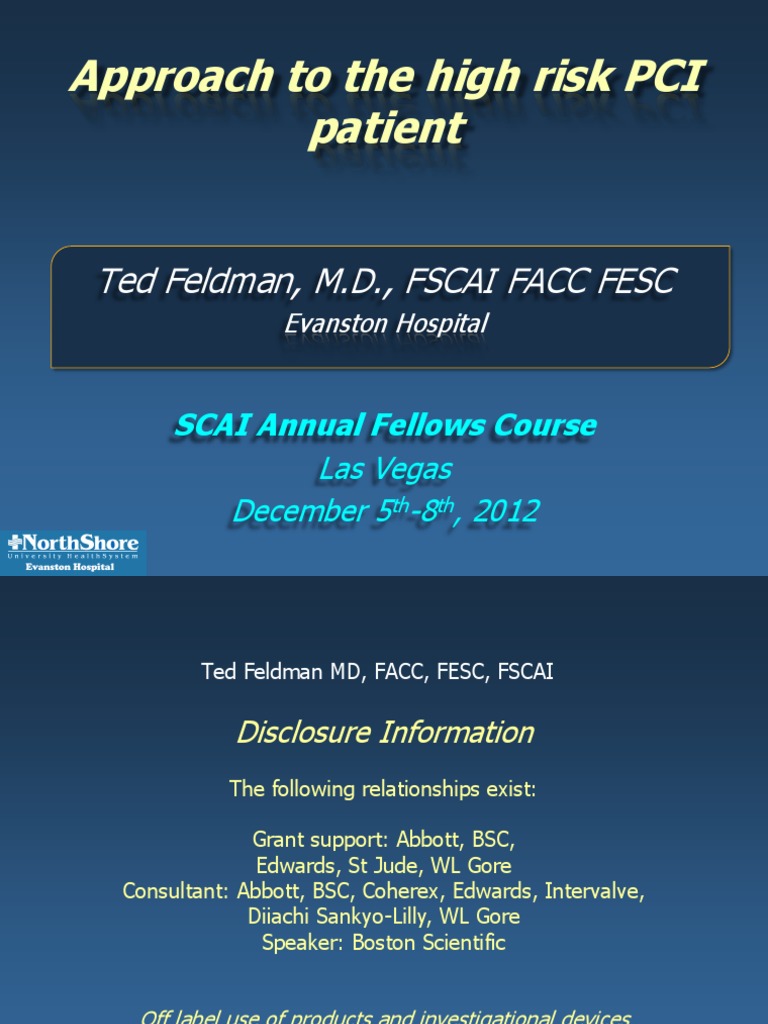 F 1530 G4 Feldman Approach To High Risk PCI-15 | PDF | Percutaneous ...