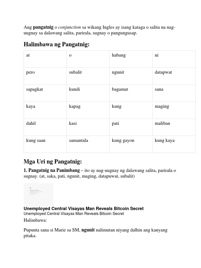 Ang Pangatnig | PDF