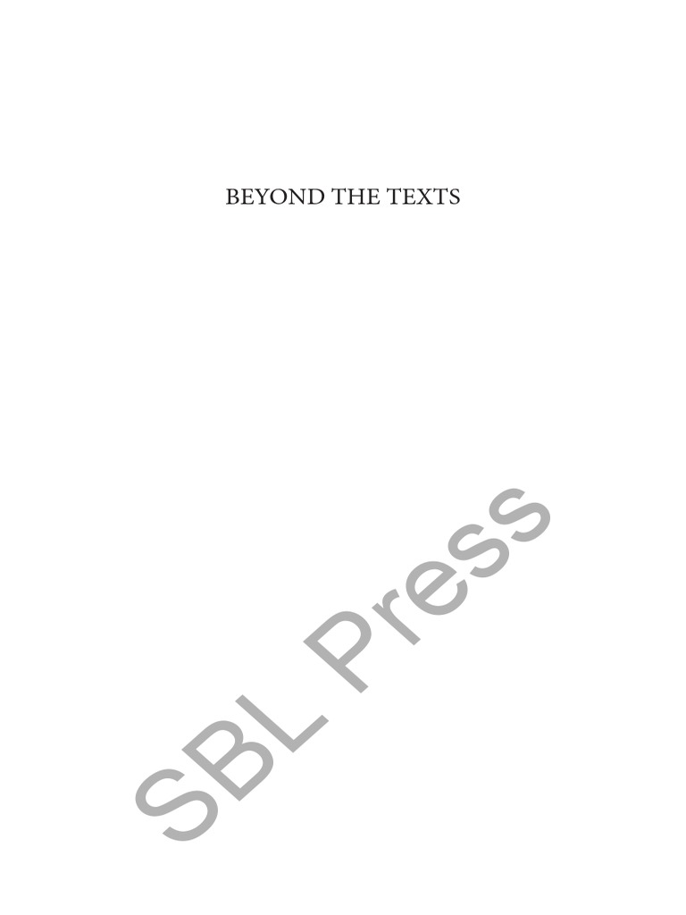 Beyond The Text | PDF | Canaan | Philistines