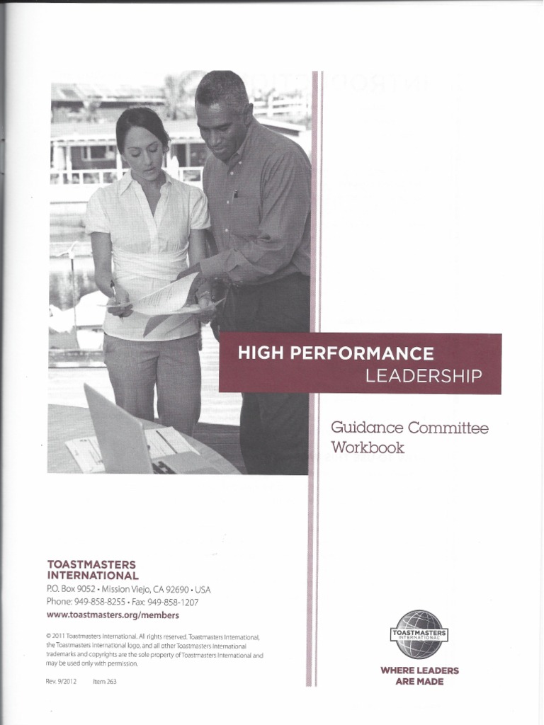High Performance Leadership Guidance Committee Workbook | PDF