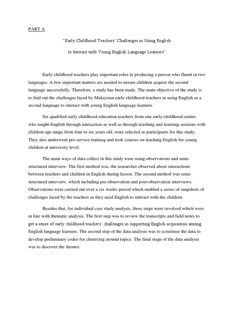 ECE 211 Language Part A | PDF | English Language | Early Childhood ...