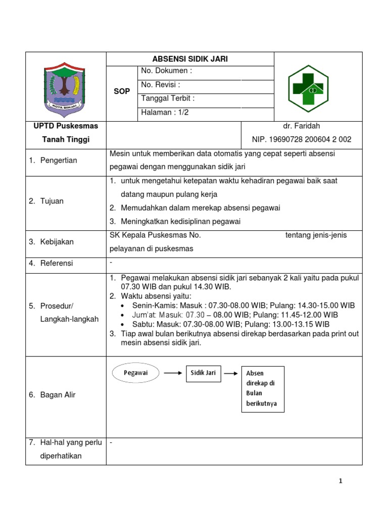 SOP Absensi Finger | PDF