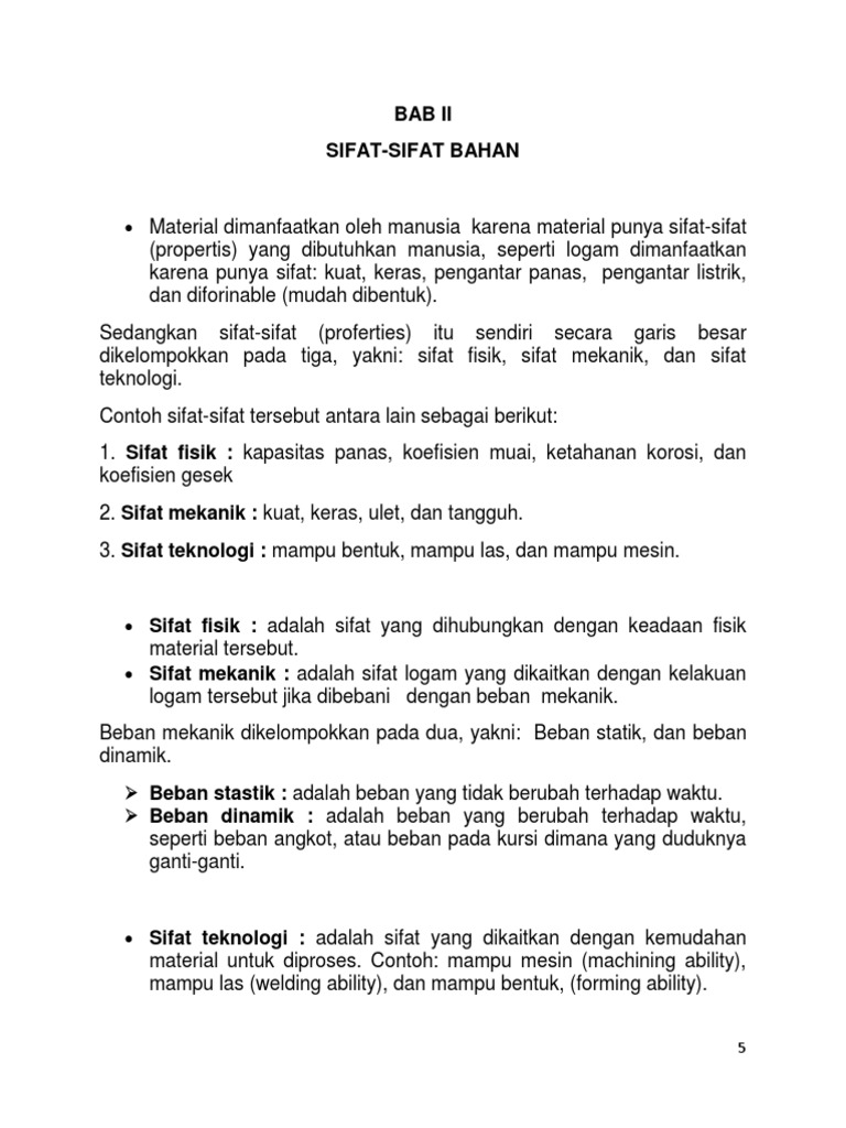 Sifat-Sifat Bahan Teknik dan Pengujian | PDF | Metode & Bahan Ajar ...