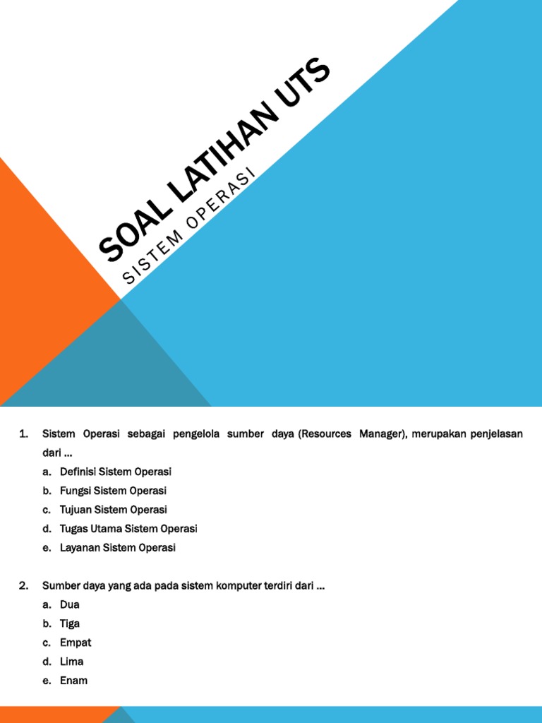 Soal Latihan UTS - Sistem Operasi | PDF
