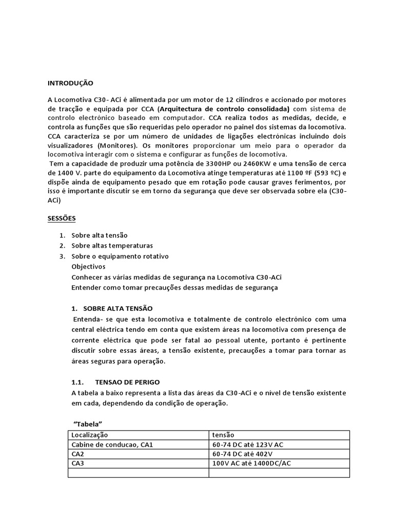 C30 Aci | PDF | Locomotivas | Motores