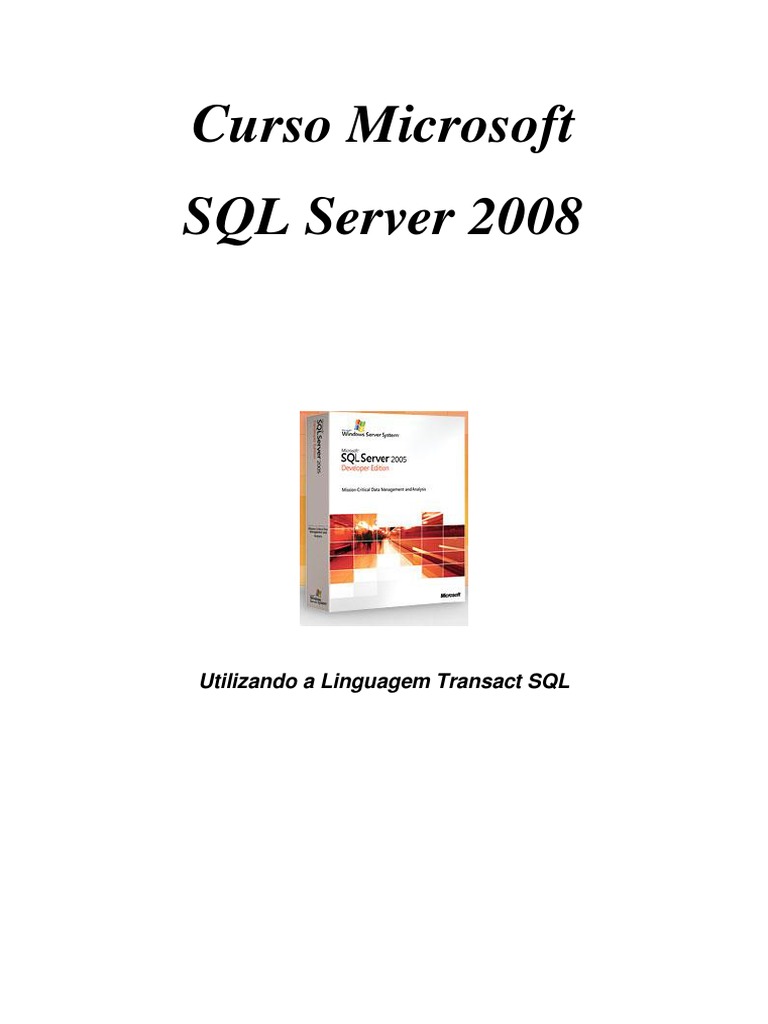 Apostila SQL Server 2008 | PDF | Microsoft SQL Server | Bancos de dados