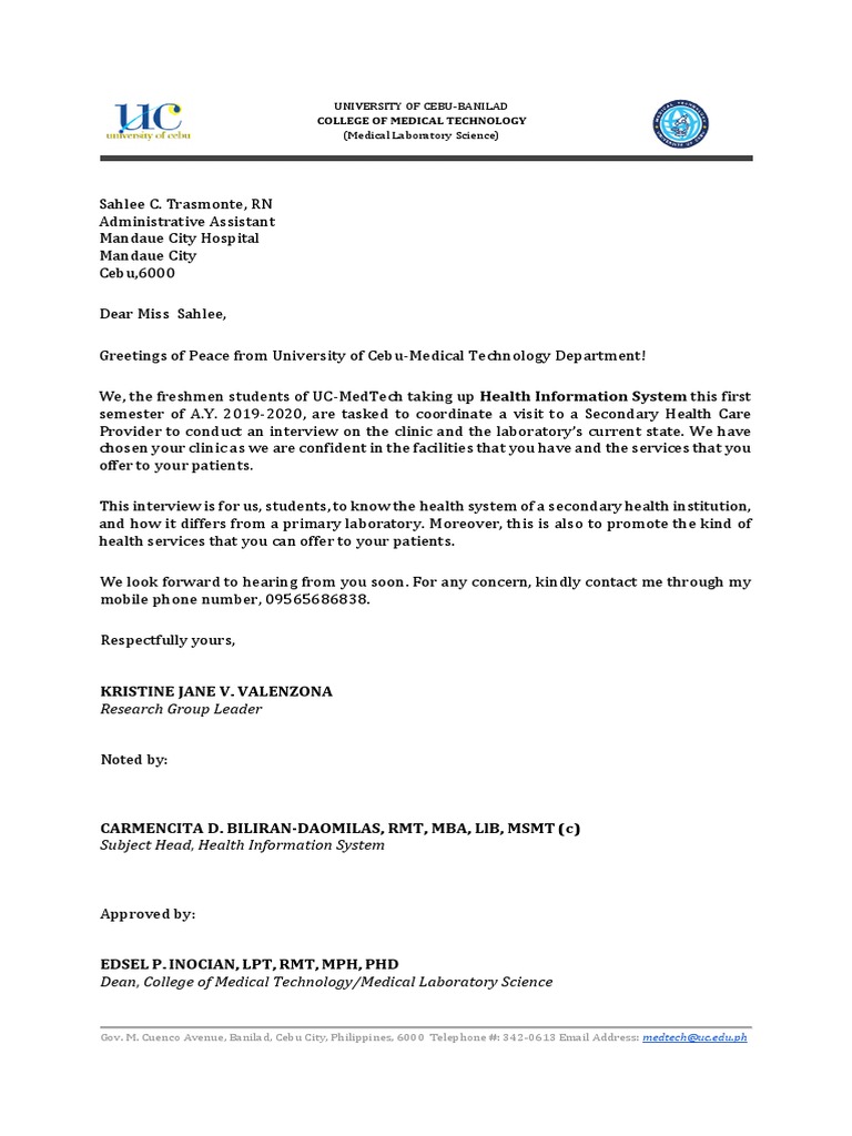 University of Cebu-Banilad | PDF | Health Informatics | Medical Laboratory