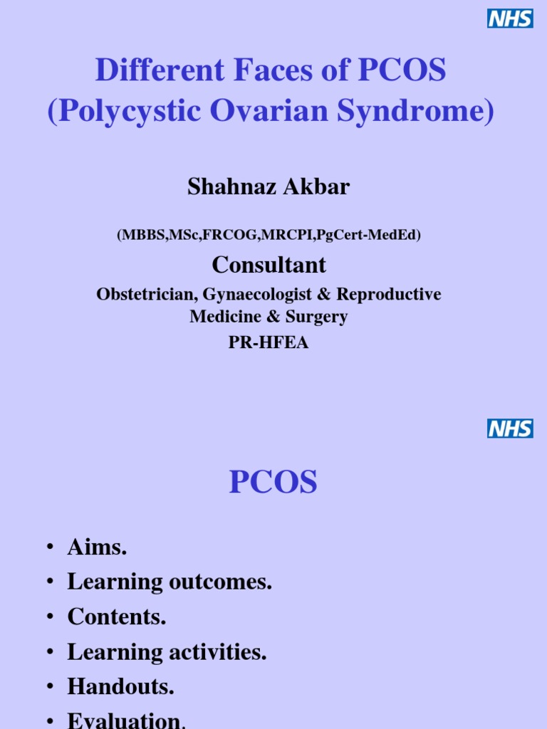 Different Faces of PCOS (Polycystic Ovarian Syndrome) : Shahnaz Akbar ...