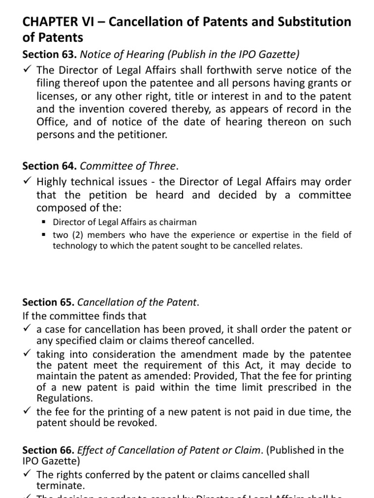 Intellectual Property Code of The Philippines (Sec. 61-92) | PDF ...
