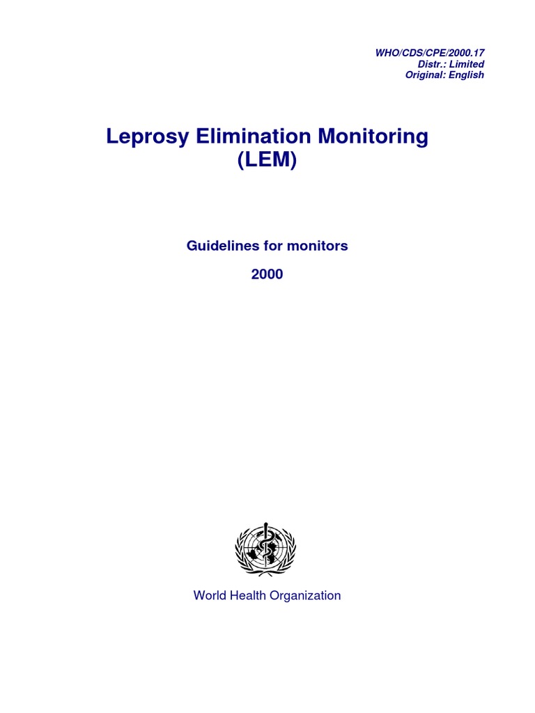 Leprosy Elimination Monitoring (LEM) : Guidelines For Monitors 2000 ...