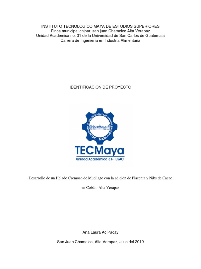 Beneficio Del Mucilago Del Cacao Con La Adición de La Placenta en La ...