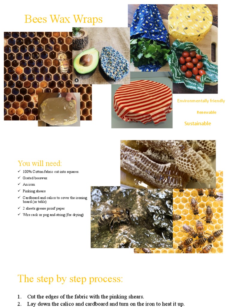DIY Beeswax Wraps Tutorial | PDF | Cooking, Food & Wine | Home & Garden