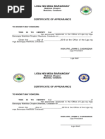 Certificate of Appearance Template | PDF