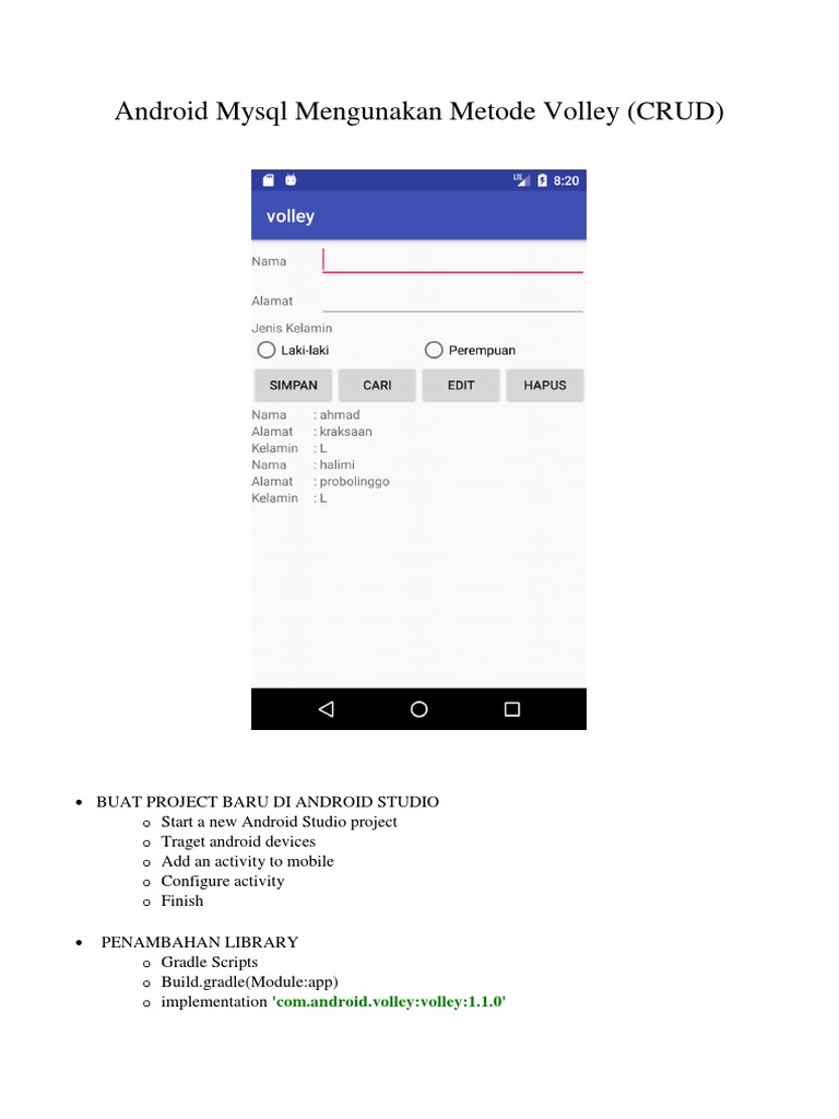 Android Mysql Mengunakan Metode Volley | PDF | Information Technology ...
