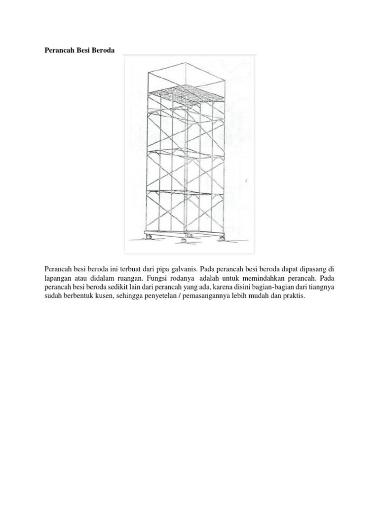 Perancah Besi Beroda | PDF