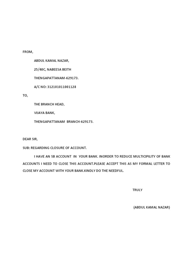 Bank Letter | PDF
