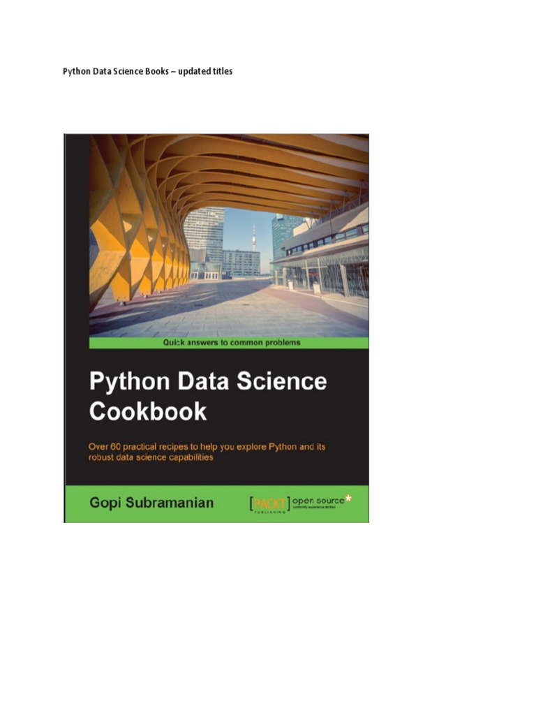 Data Science Books | PDF | Science | Science (General)