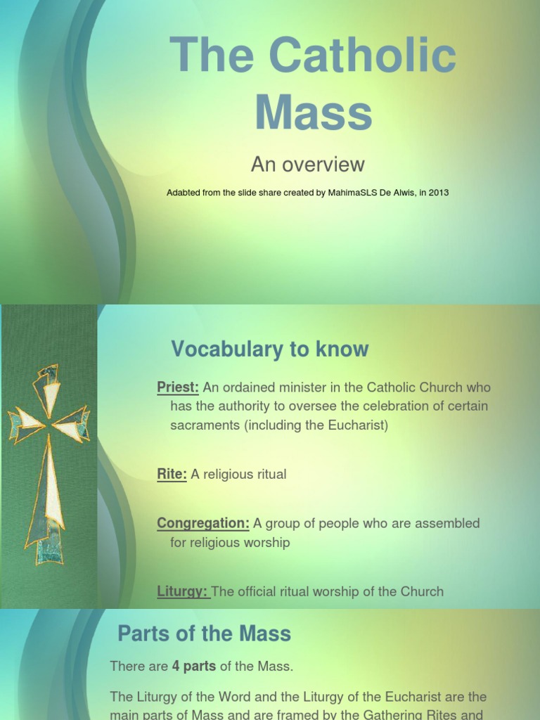 The Catholic Mass | PDF | Eucharist | Mass (Liturgy)