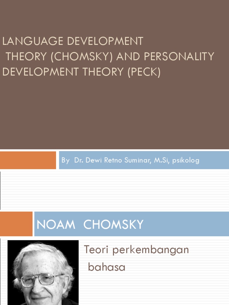 Chomsky and Peck: Language & Personality Theories | PDF | Noam Chomsky ...