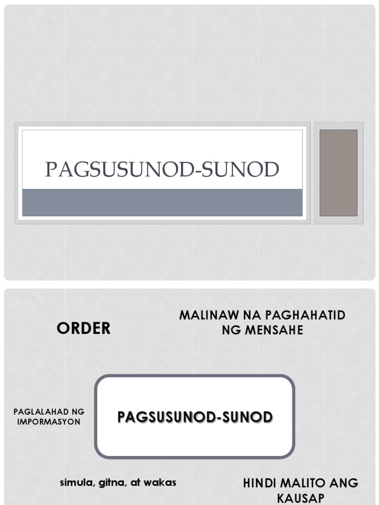 Pagsusunod-Sunod NG Mga Pangyayayri | PDF