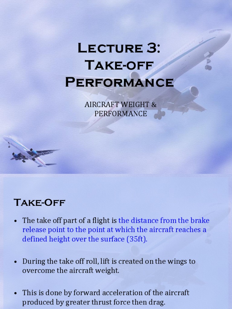 Takeoff Performance | PDF | Takeoff | Drag (Physics)