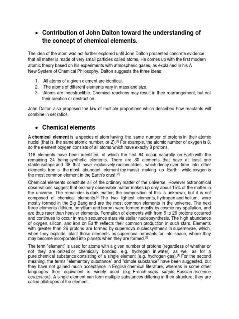 John Dalton | PDF | Chemical Elements | Chemical Compounds