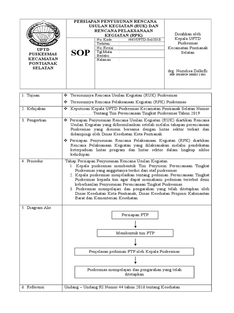 Sop Persiapan Penyusunan Ruk Dan RPK | PDF