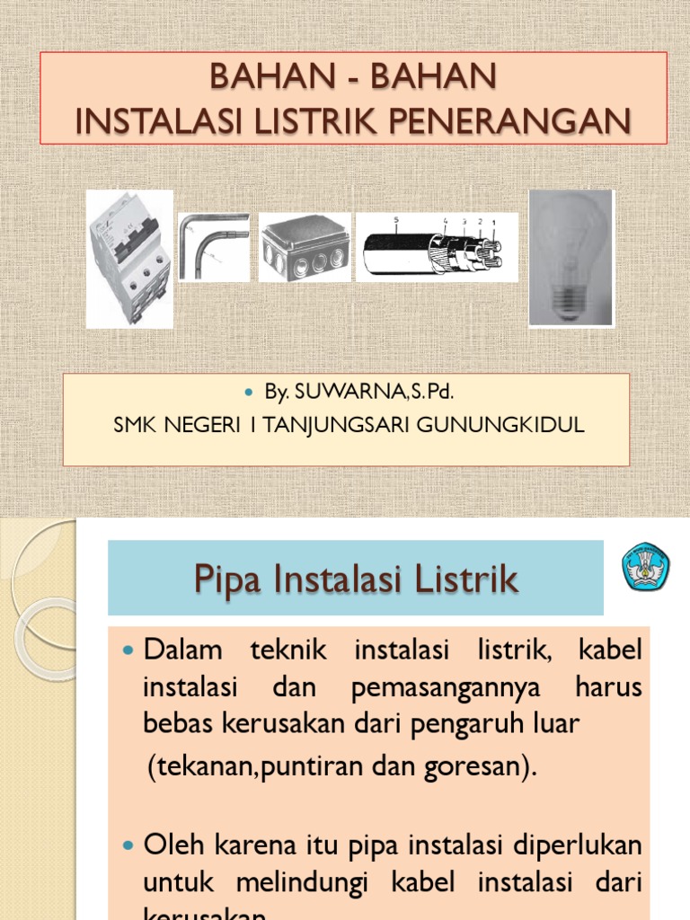 Komponen Instalasi Listrik Penerangan | PDF