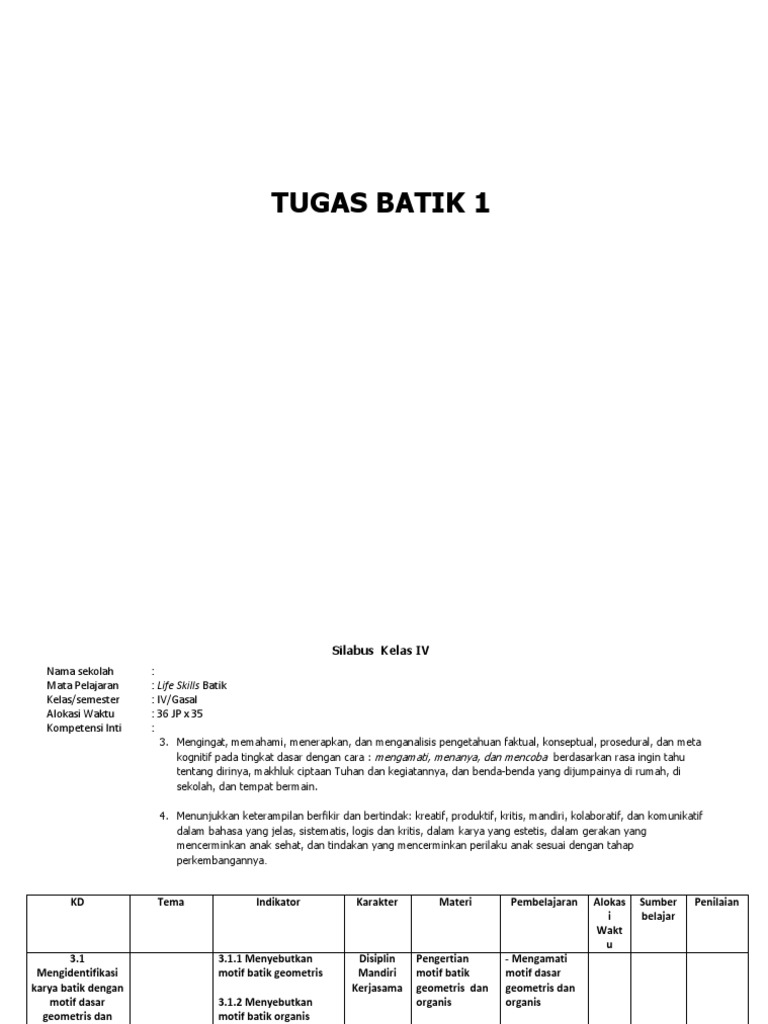 Tugas Batik 1 | PDF