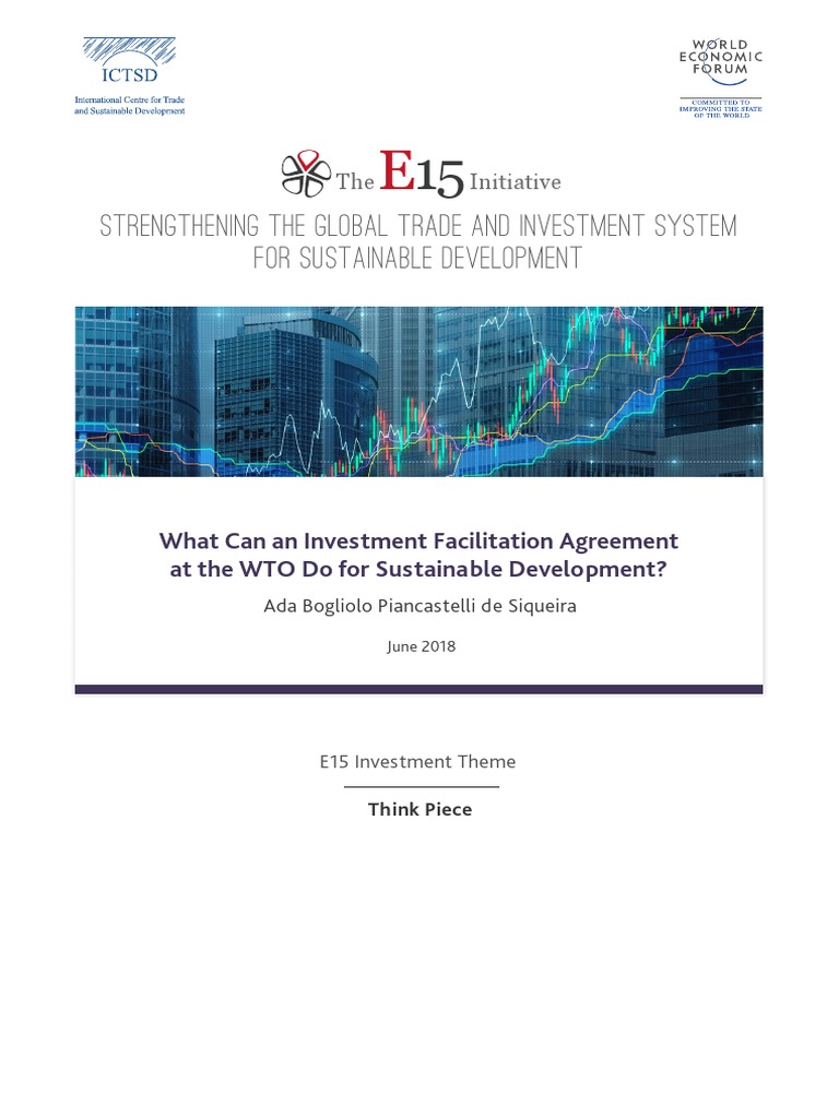 What Can An Investment Facilitation Agreement at The WTO Do For Sustainable Development | PDF ...