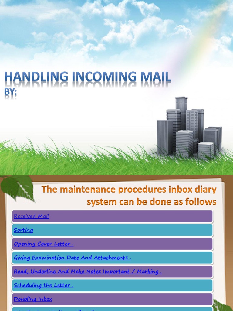 Handling Incoming Mail | PDF | Mail | Service Industries