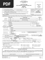 BUCET - Application Form Final (Front) | PDF