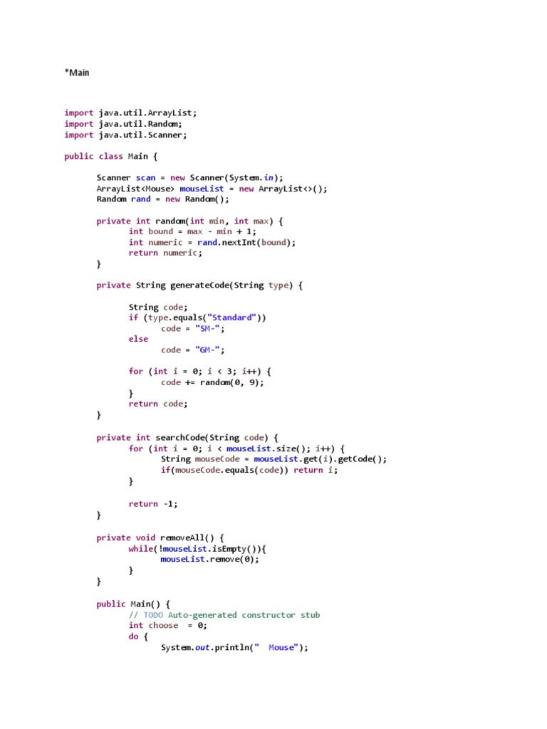 Main: Import Import Import Public Class New New New Private Int Int Int ...