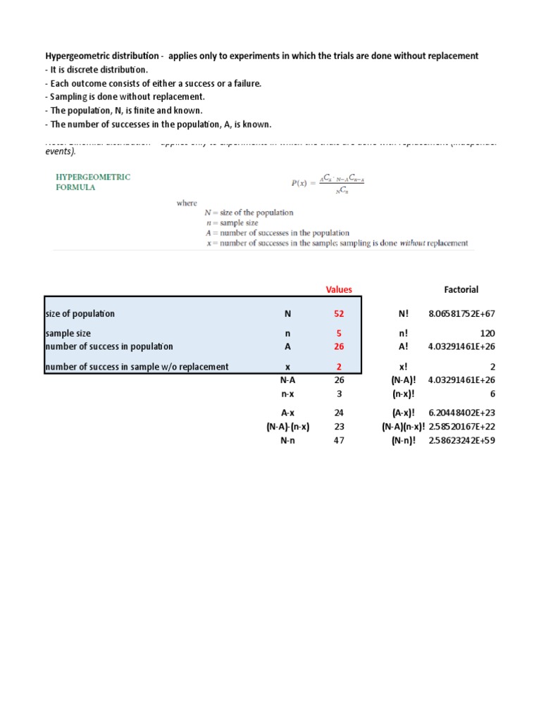 Hypergeometric Distribution | PDF | Probability Distribution ...