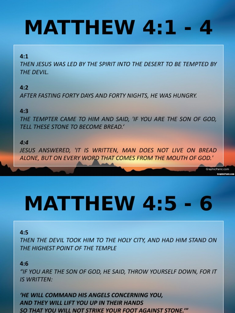 Matthew 4 1 - 11 | PDF